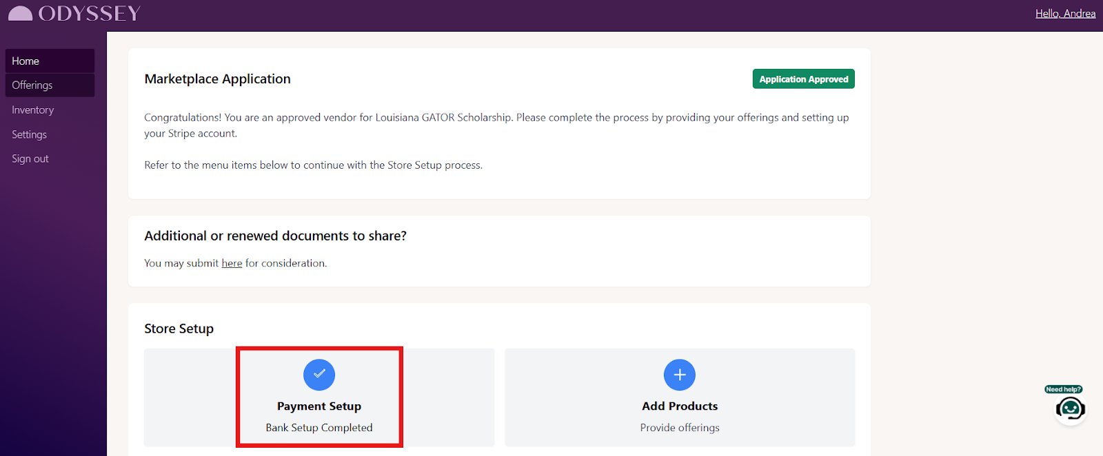 Uploading Offerings – Odyssey
