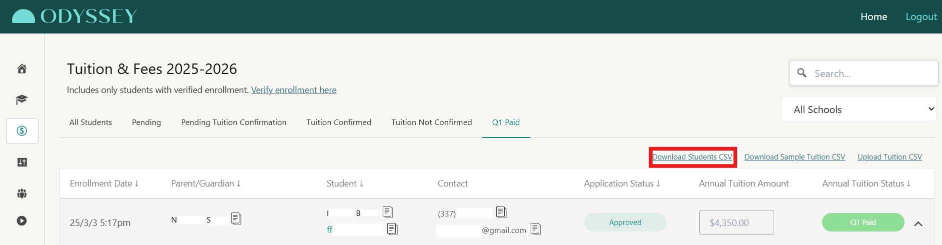 How to Verify if You've Received a Student's Tuition Payment – Odyssey
