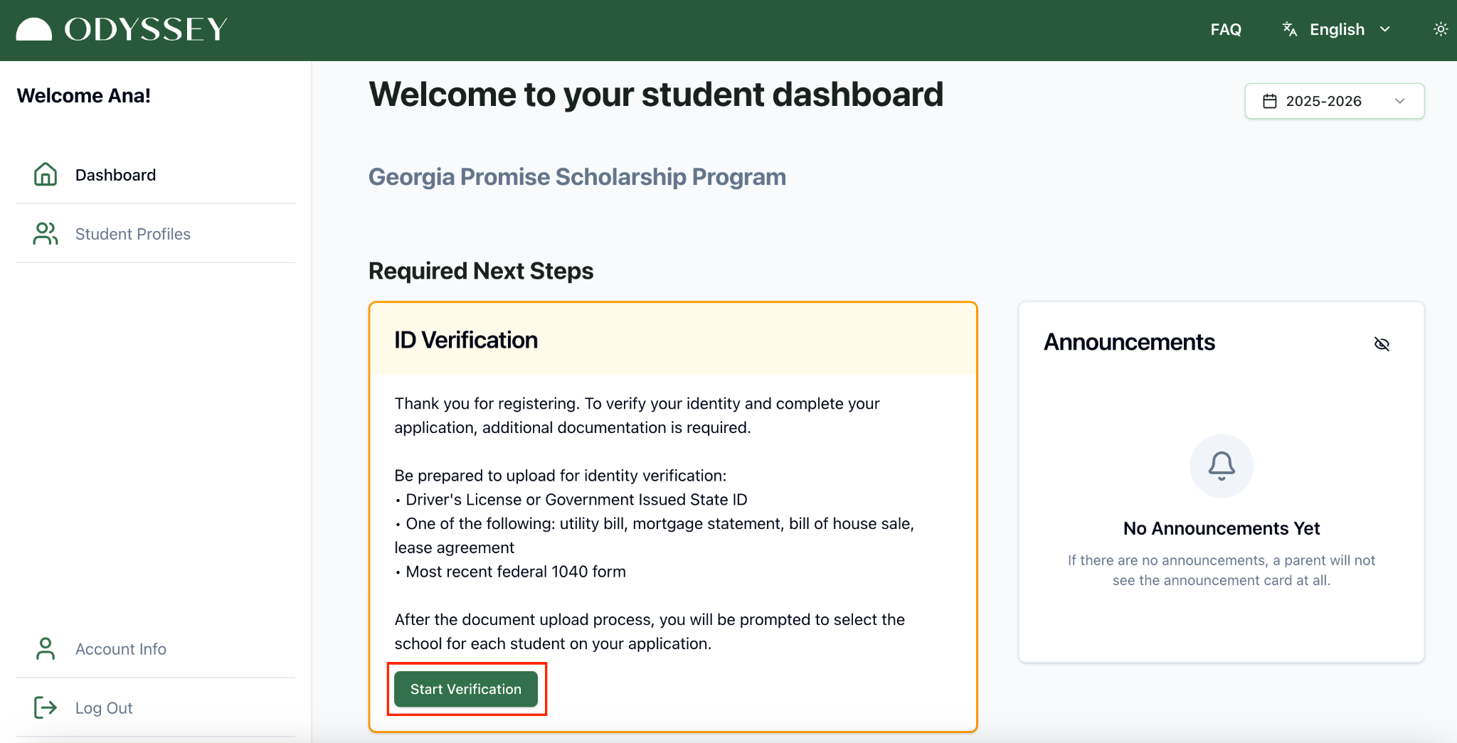 Georgia Promise Application Walkthrough – Odyssey