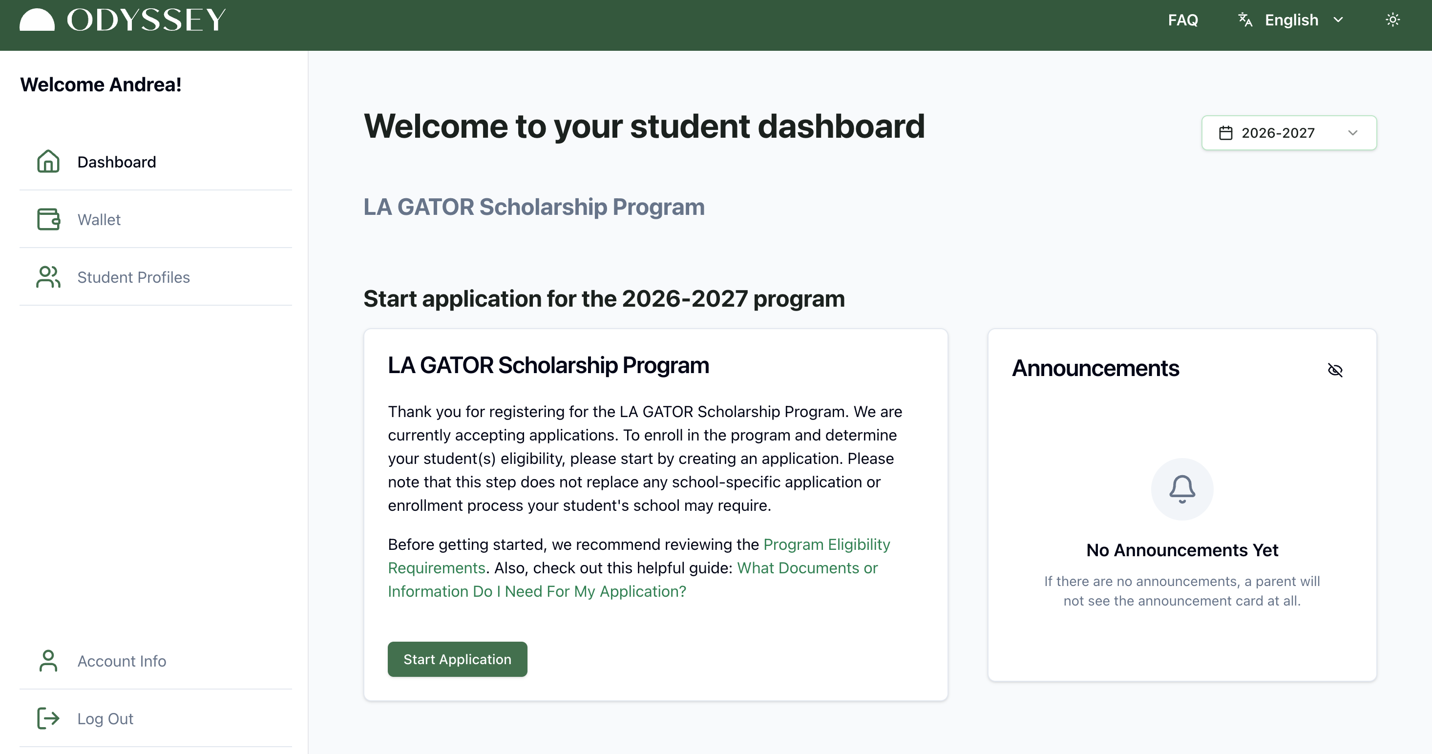 Returning Students: How to Complete the 26-27 Program Application – Odyssey